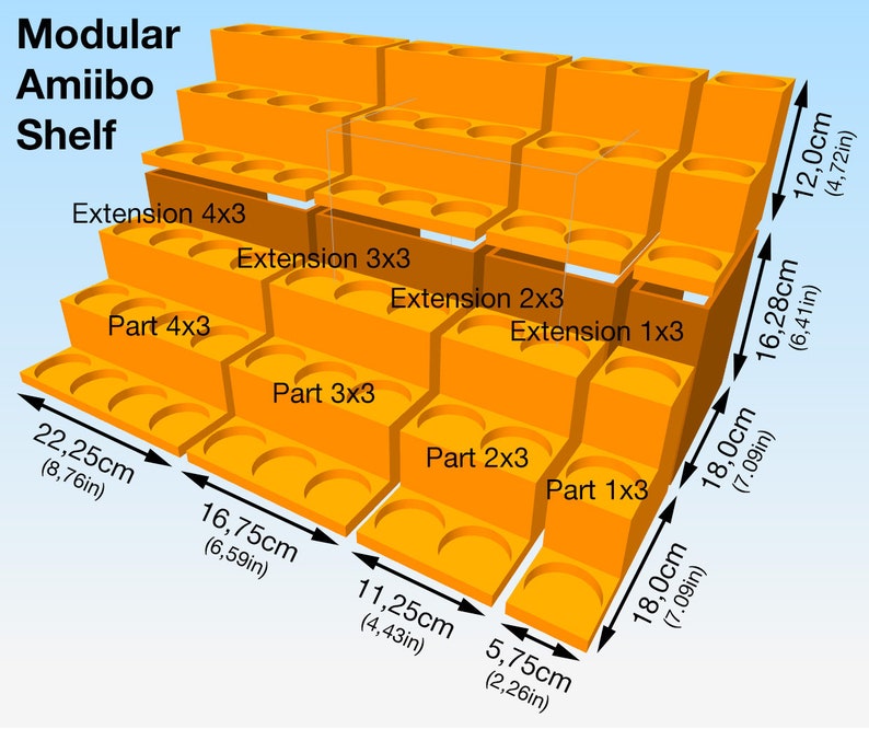 Modular Figure Display Stand With Optional Colored Rings (3D Printing ...