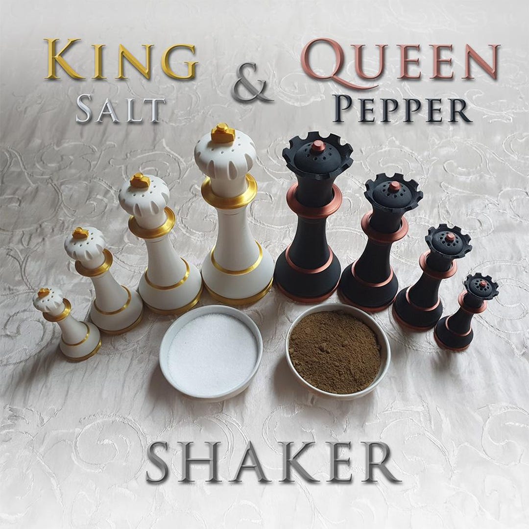 Chess King / Queen Salt & Pepper Shaker (different Sizes) - Etsy