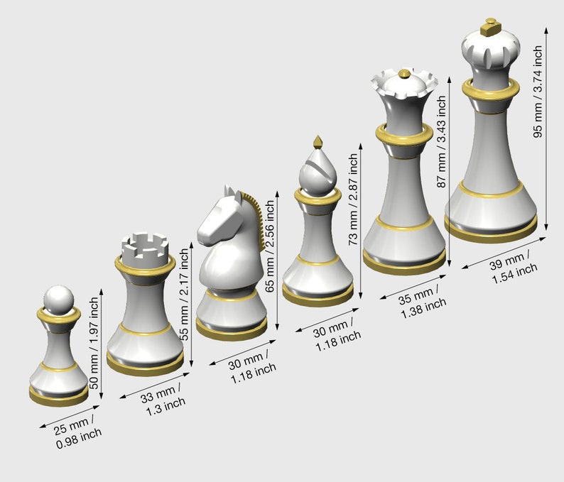 Chess Pieces Figures Set of 32 - Etsy