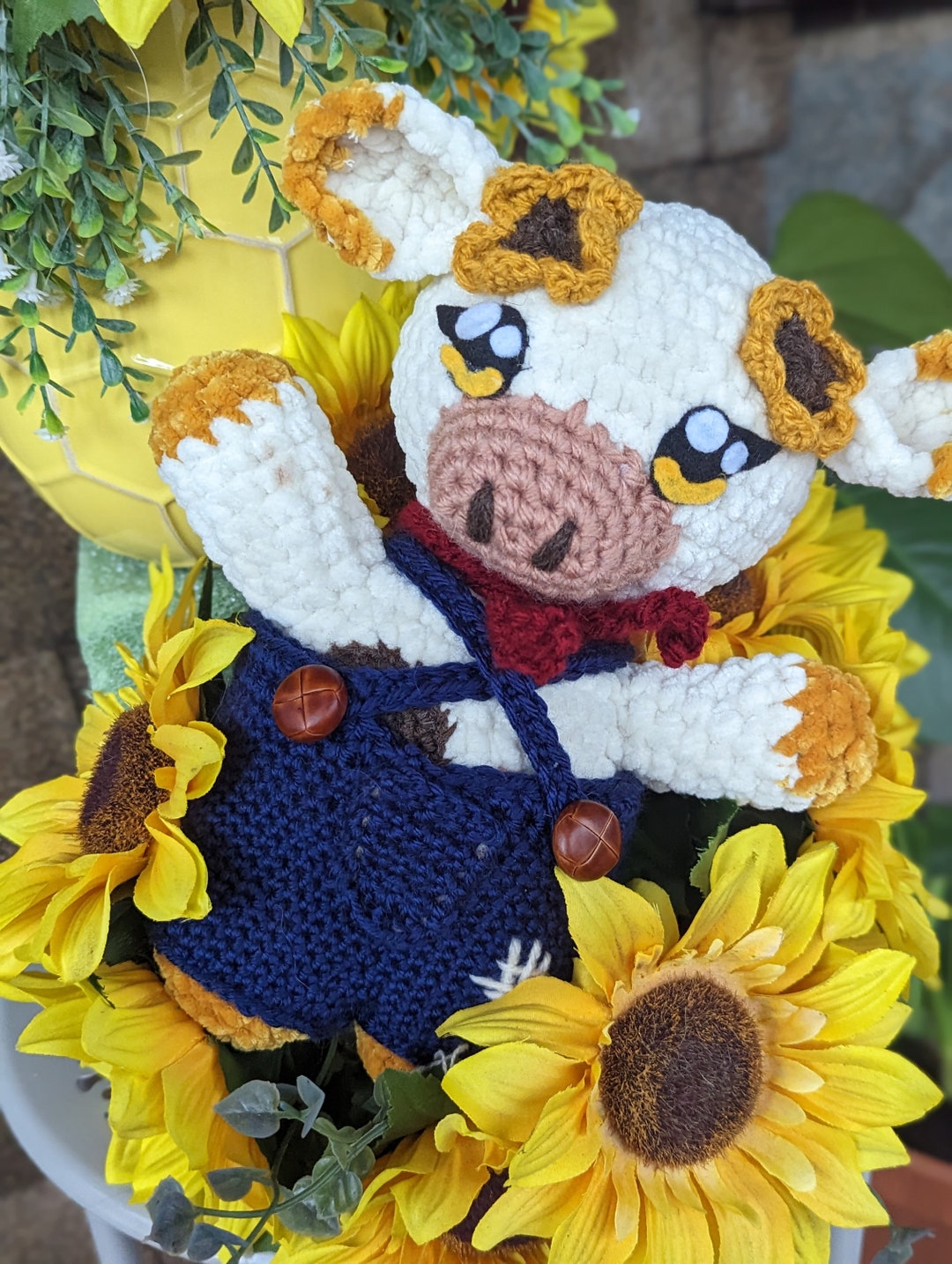 Mabel the Sunflower Cow - Etsy