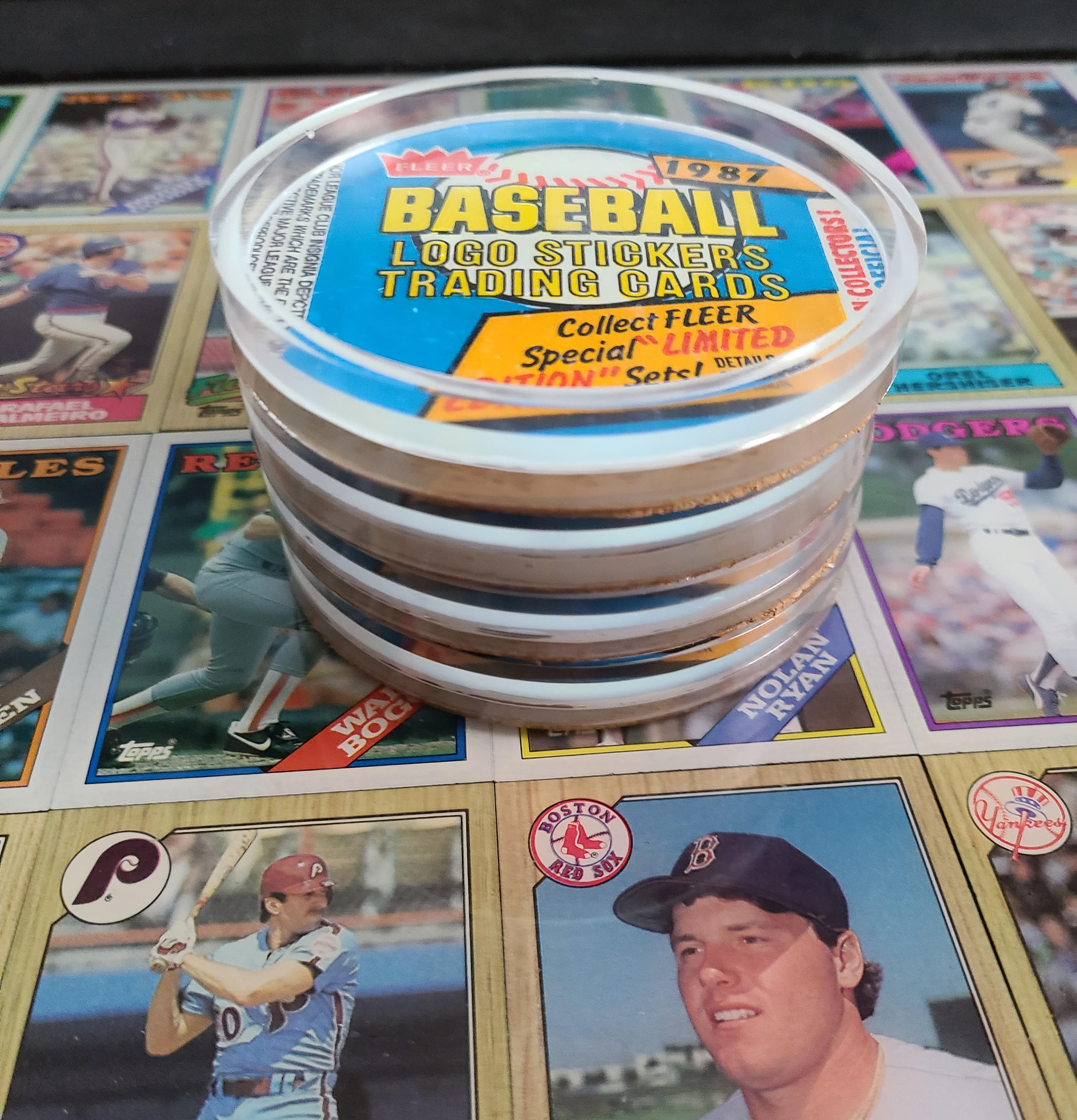 1987 Fleer Wax Pack Baseball Card Wrapper Coaster Circle | Etsy