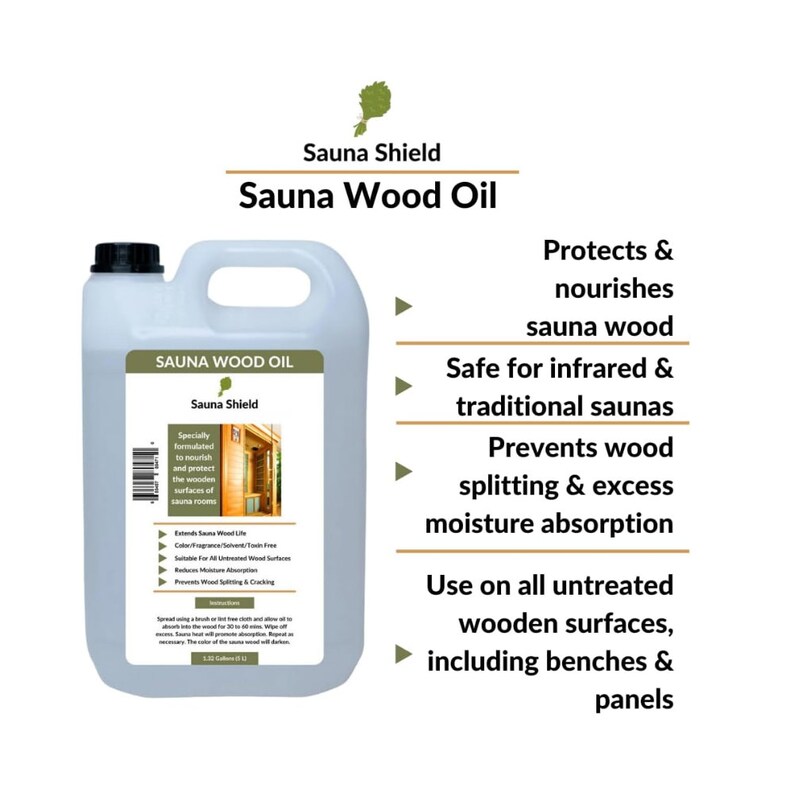 Sauna Shield Sauna Wood Oil - Protects & Nourishes Sauna Wood - Etsy