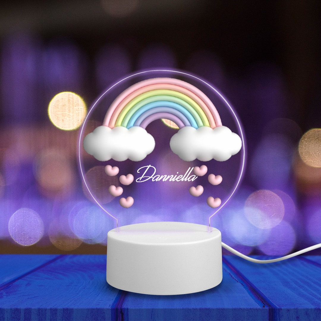 Personalized Rainbow Night Light /baby Night Light/ Baby Room - Etsy