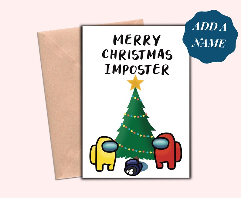 Among Us Imposter Christmas Card Festive Card | Etsy