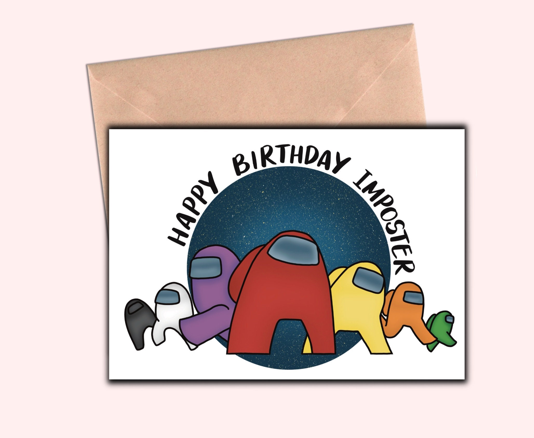 Among Us Imposter Birthday Card | Etsy