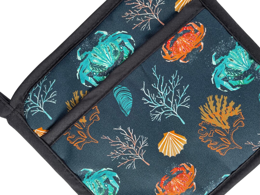 Seaside Pot Grab, Coastal Pot Holder, Crab Pot Grab, Crab Oven Mitt ...