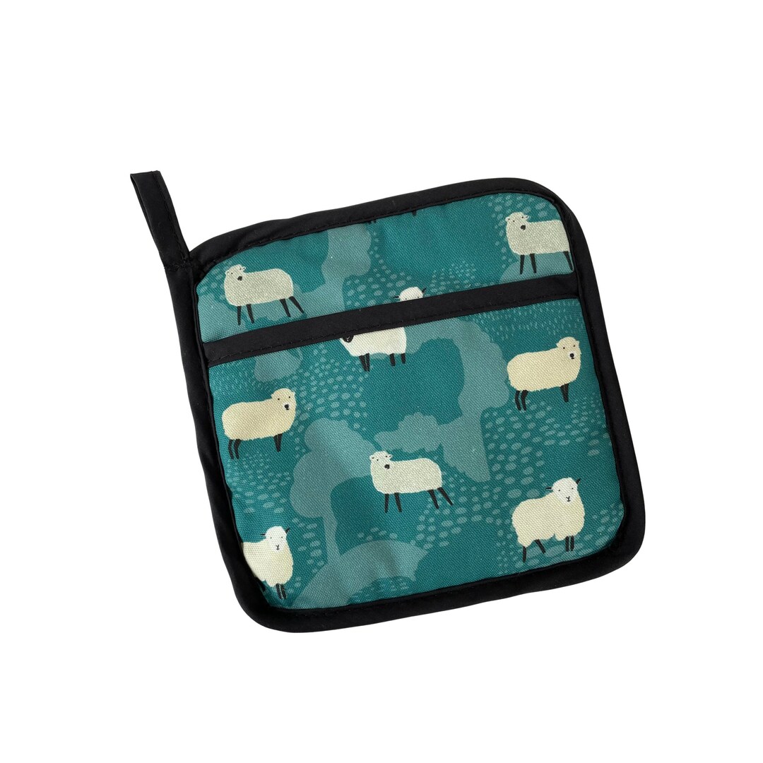 Teal Blue Sheep Pot Holder, Sheep Oven Pot Holder, Sheep Gift for Her ...