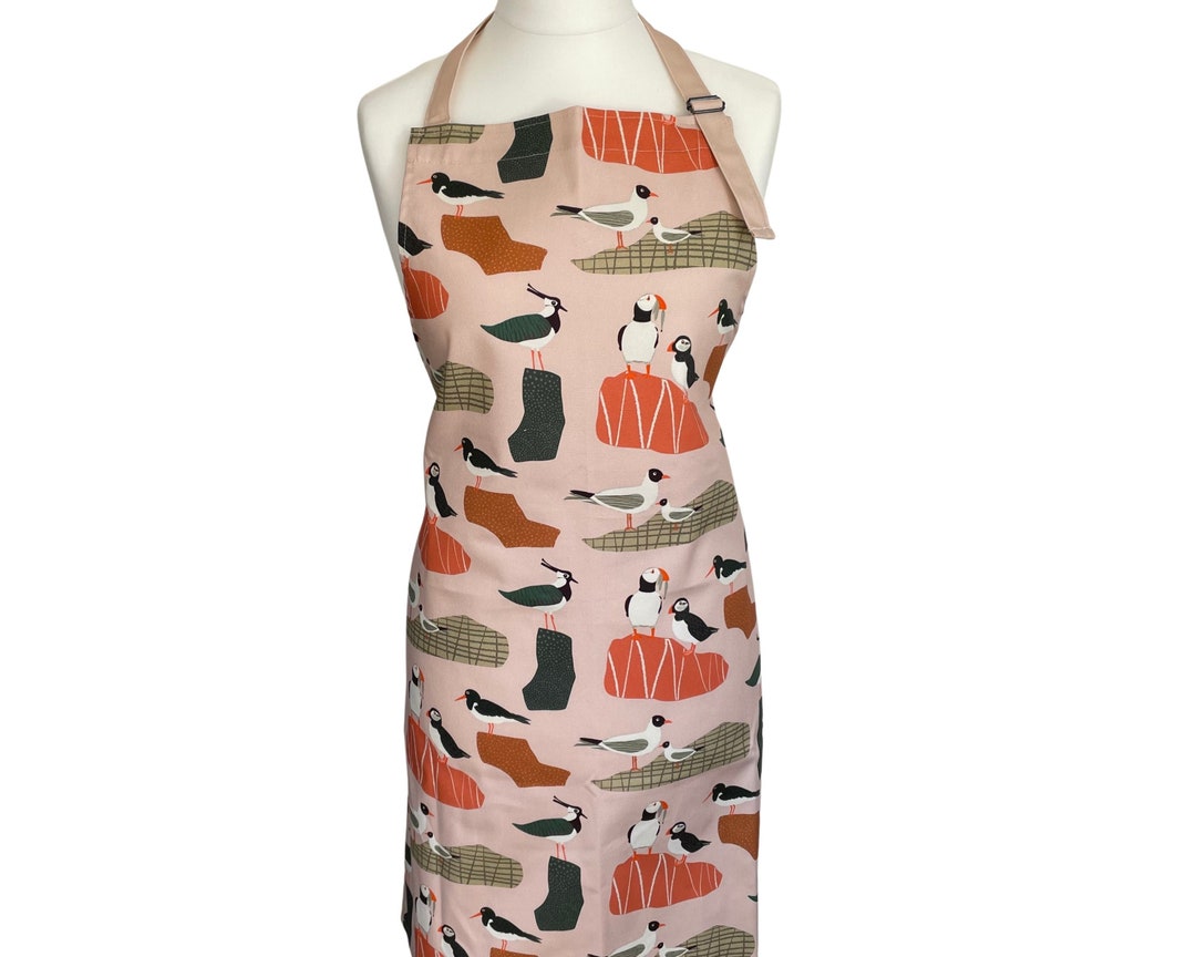 Seabirds Coastal Baking Apron, Cornish Seabirds Gift, Bird Lover Cooks ...