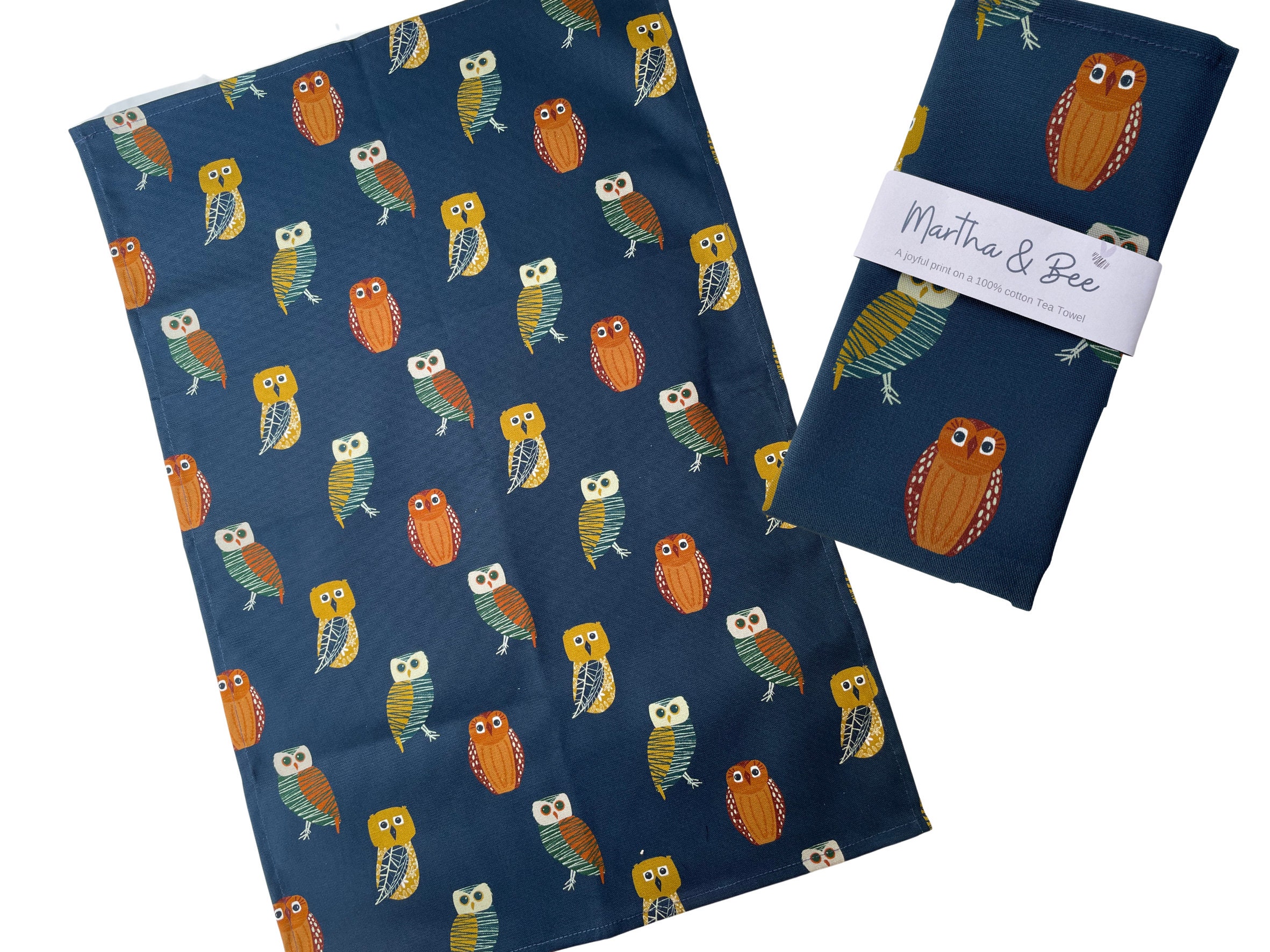 Owl Gift Set Owl Apron Set Owl Lover Gifts Navy Owls - Etsy