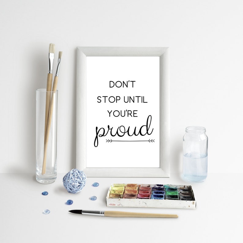 Don't Stop Until You're Proud Wall Decor - Etsy