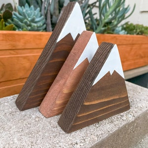 Mountain Decor Wood Triangles Mountain Set Small Mountains Nursery ...