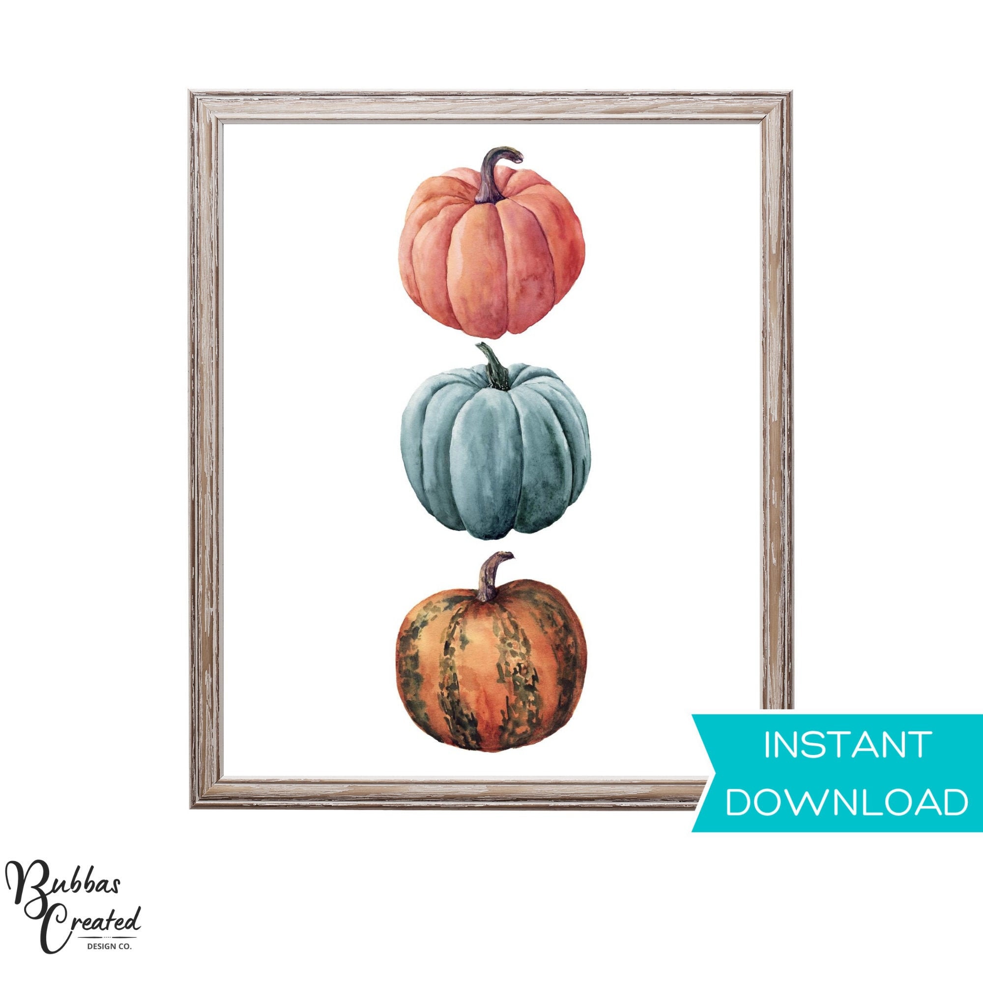 Pumpkin Printable Art Wall Decor Fall Digital Art Autumn - Etsy
