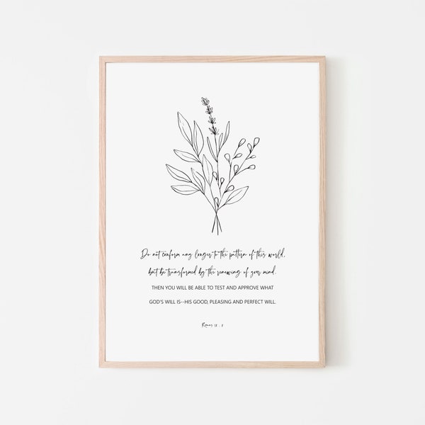 Romans 12 2 Wall Art - Etsy