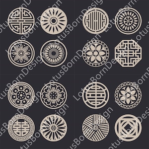 Lotusborndesign Ancient Chinese Traditional Pattern Window Grille ...