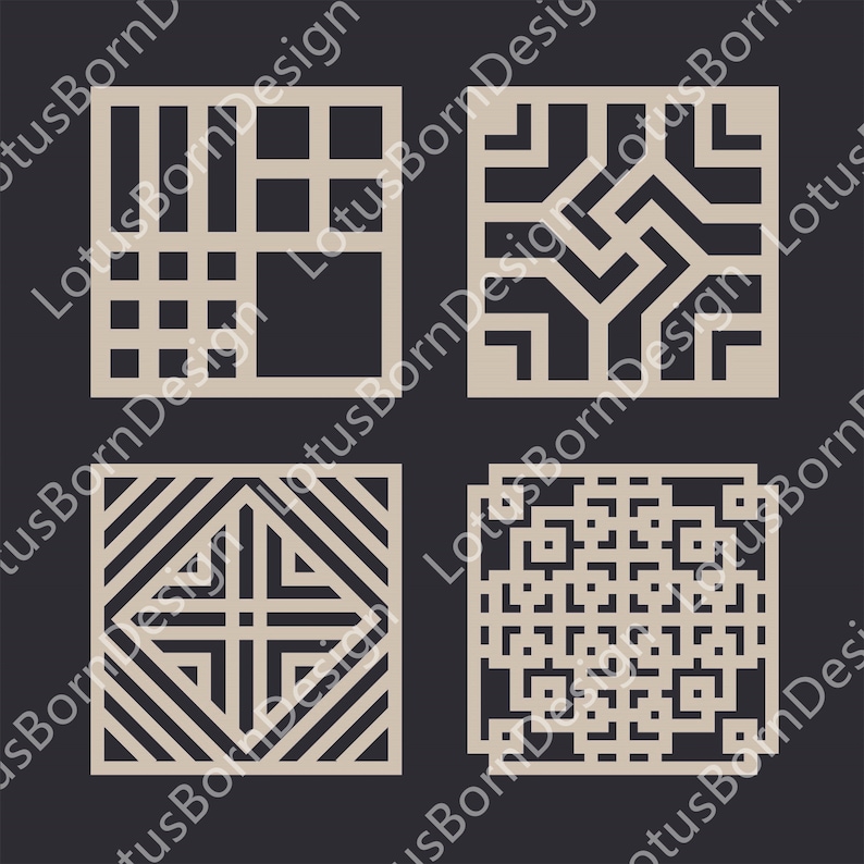 Lotusborndesign Ancient Chinese Traditional Pattern Window Grille ...