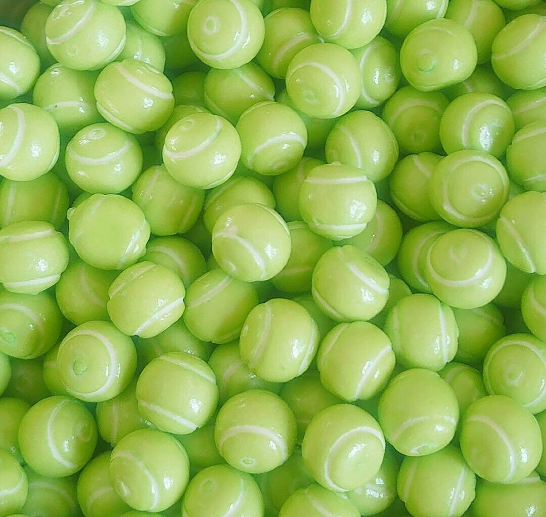 BUBBLEGUM TENNIS BALLS Pick & Mix Lemon Sports Candy Sweets ...
