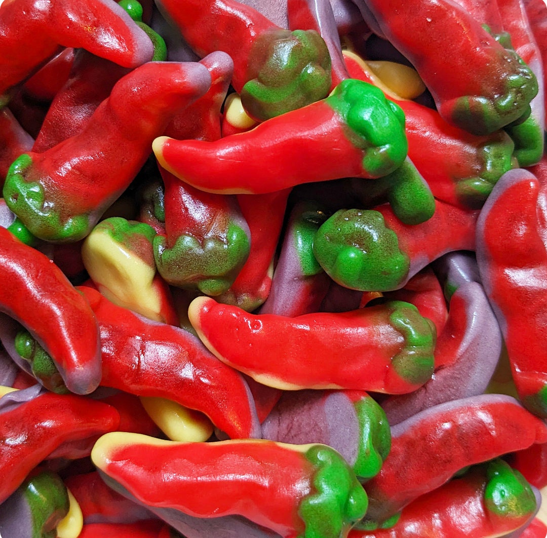 VIDAL FIRE PEPPERS Pick & Mix Candy Sweets Halloween Chilli Spicy Hot ...