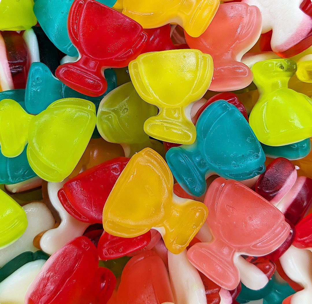 JELLY TROPHIES Pick & Mix Candy Sweets Party Football Gummy Children ...