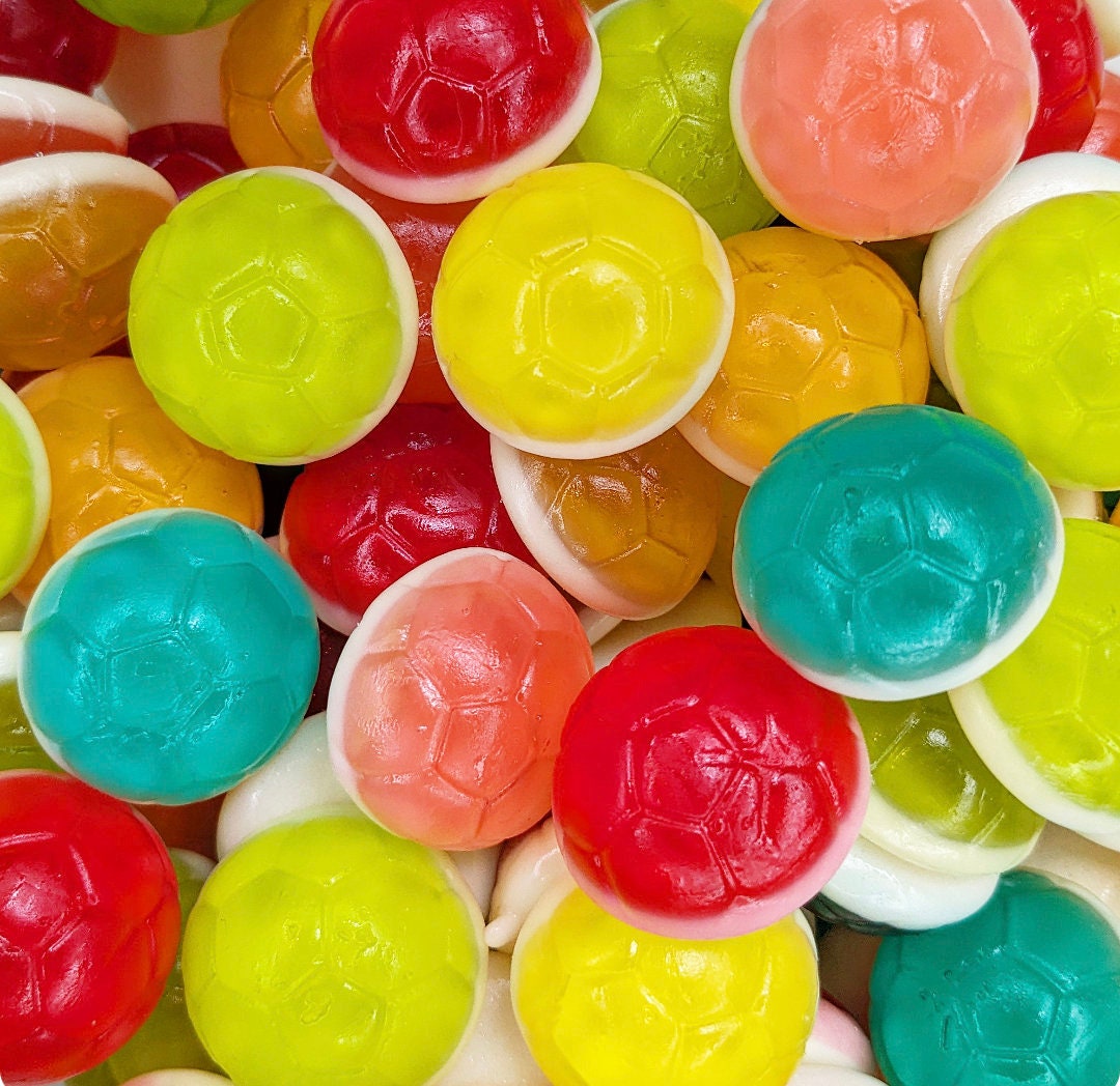 JELLY FOOTBALLS Pick & Mix Candy Sweets Party Football Gummy Children ...