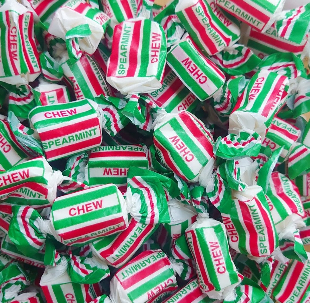 SPEARMINT CHEWS Vegetarian Pick & Mix Classic Retro Candy Sweets ...