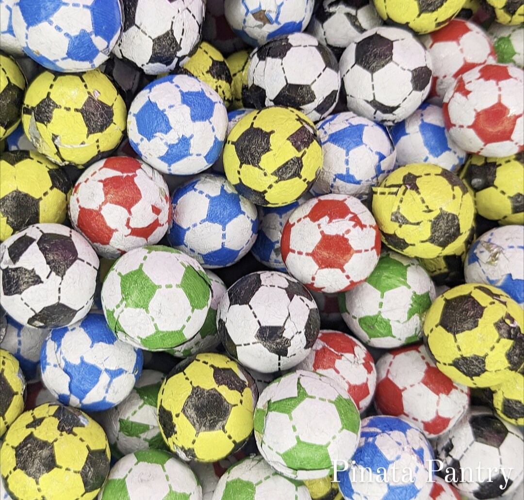 CHOCOLATE FLAVOUR FOOTBALLS Pick & Mix Sport Sweets Kids Party - Etsy UK
