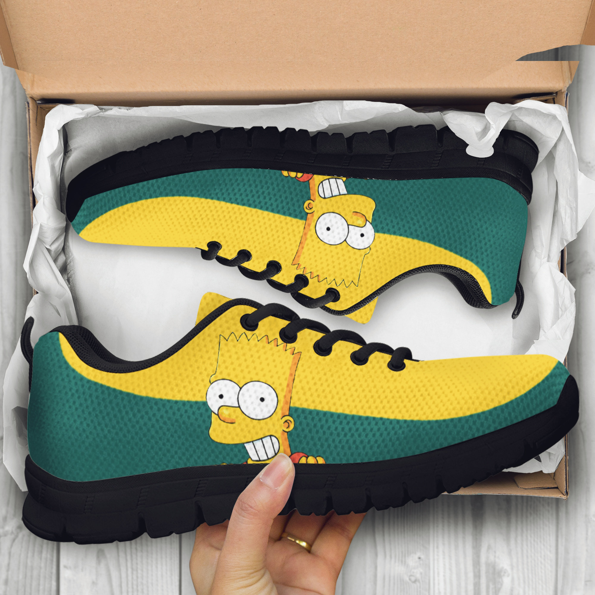 Bart Simpson Custom Sneaker Cartoon Custom Shoes Casual | Etsy