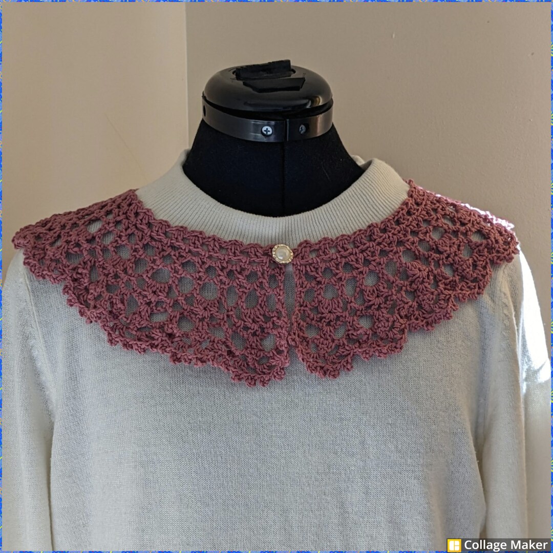 Handcrafted Crochet Detachable Collar, Cotton Peter Pan Collar, Vintage ...