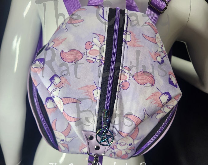 Pastel Baphomet Backpack Denver Back Pack Small Backpack Etsy