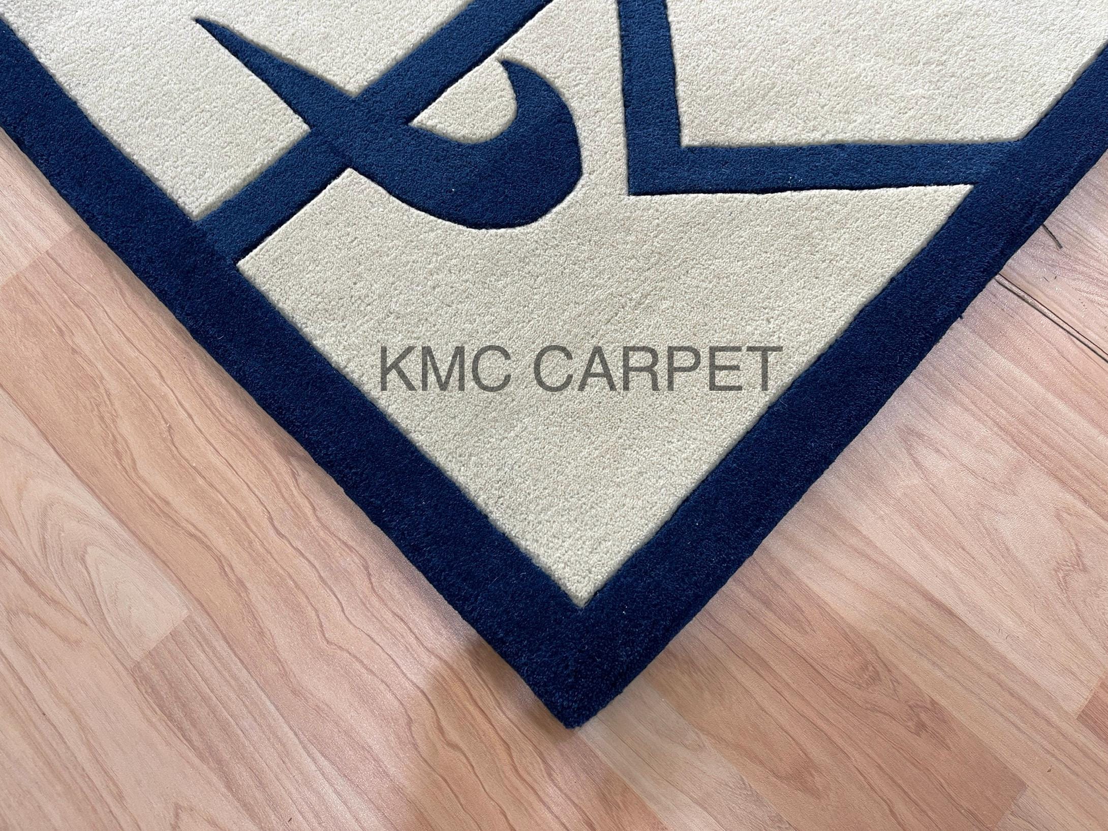 Blue Beige Nike Tufted Rugs | Square Tufted Rug | Custom Made Tufted ...