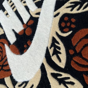 Nike Tufted Rugs Gold Beige 2.5x2.5 Ft Round Rugs Wall Art Decor ...