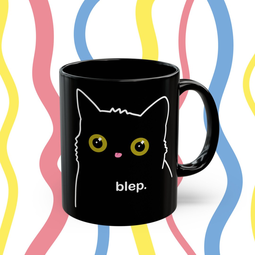 Adorable Blep Cat Mug - Purr-fect Gift for Cat Lovers - Handcrafted ...