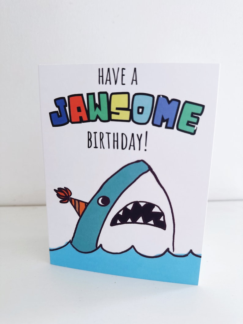 Jawsome Birthday Shark - Etsy