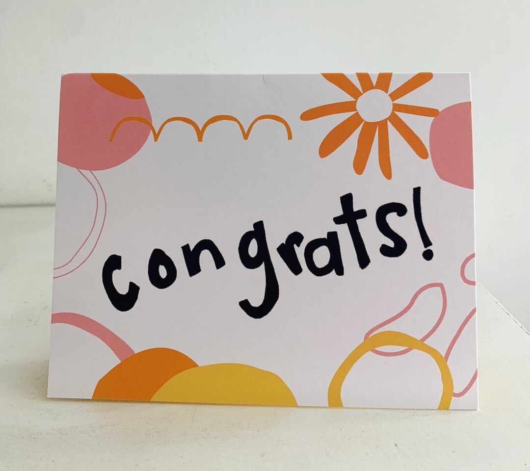 Retro Congratulations Card - Etsy