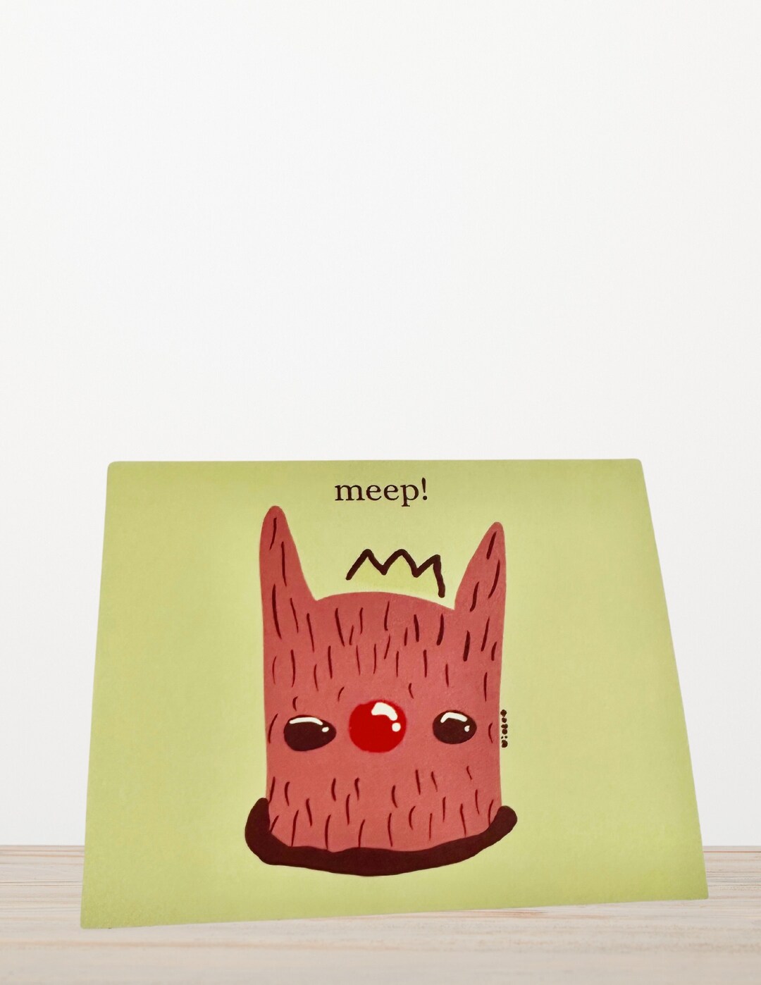 Meep! the Cute Little Creature Card - Etsy