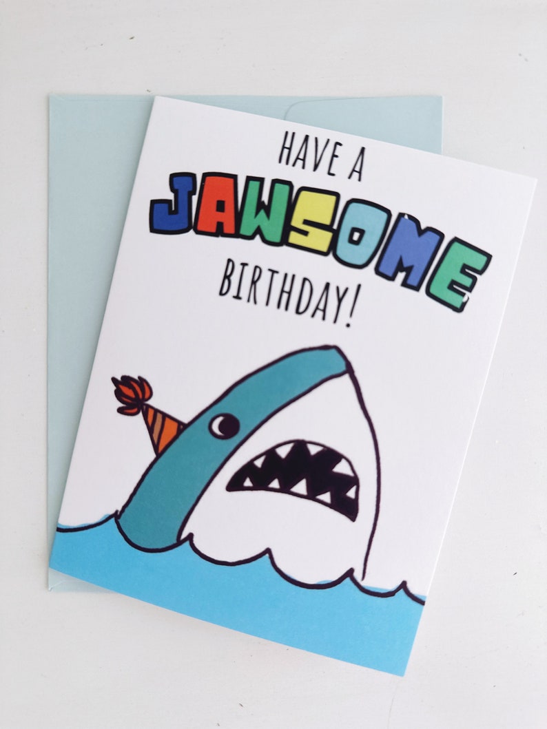 Jawsome Birthday Shark - Etsy