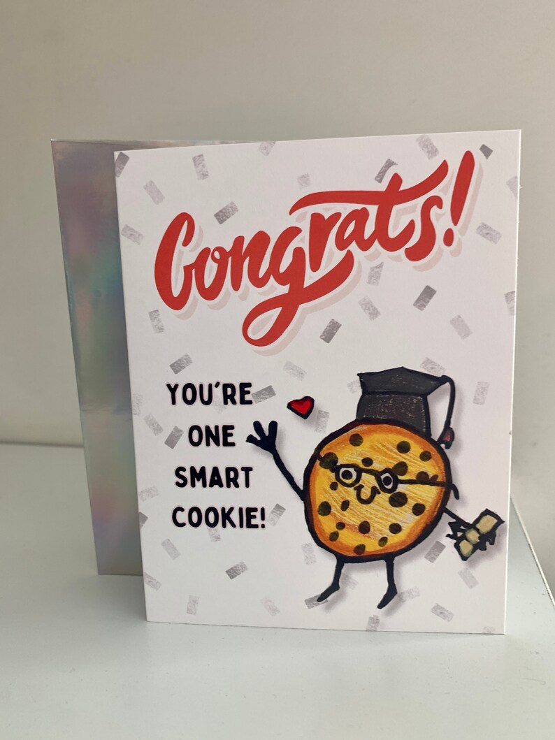 Congrats! Smart Cookie Graduation Card - Etsy