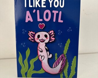 Axolotl Card - Etsy