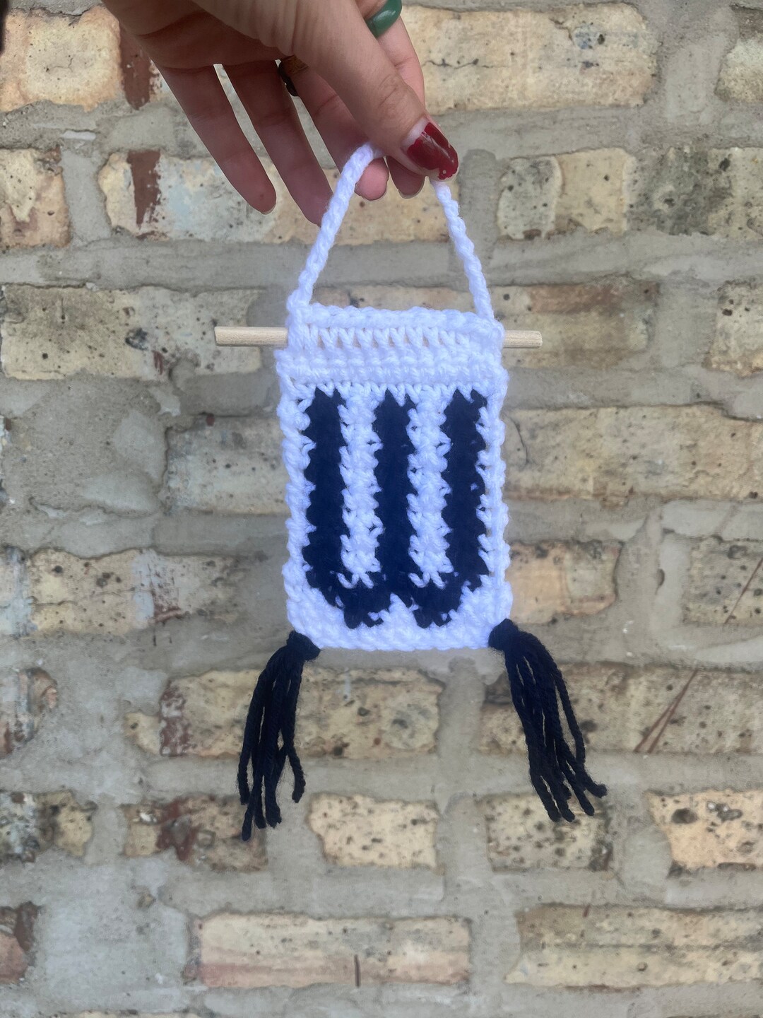 Chicago Cubs Wrigley Field Handmade Crochet Mini Tapestry W Win Flag - Etsy