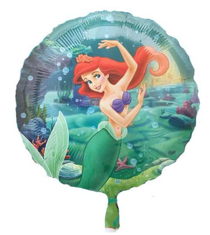 18" ARIEL the LITTLE MERMAID Round Balloon - Party Supplies Decorations ...