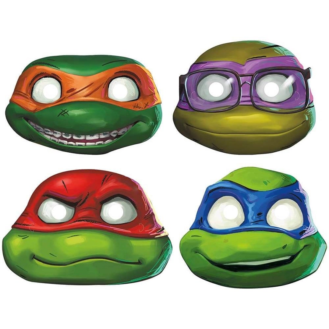 Tmnt Mutant Mayhem Party Masks (8 Pk) - Party Supplies Decorations - Etsy