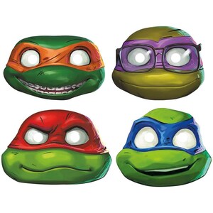 Tmnt Mutant Mayhem Party Masks (8 Pk) - Party Supplies Decorations - Etsy