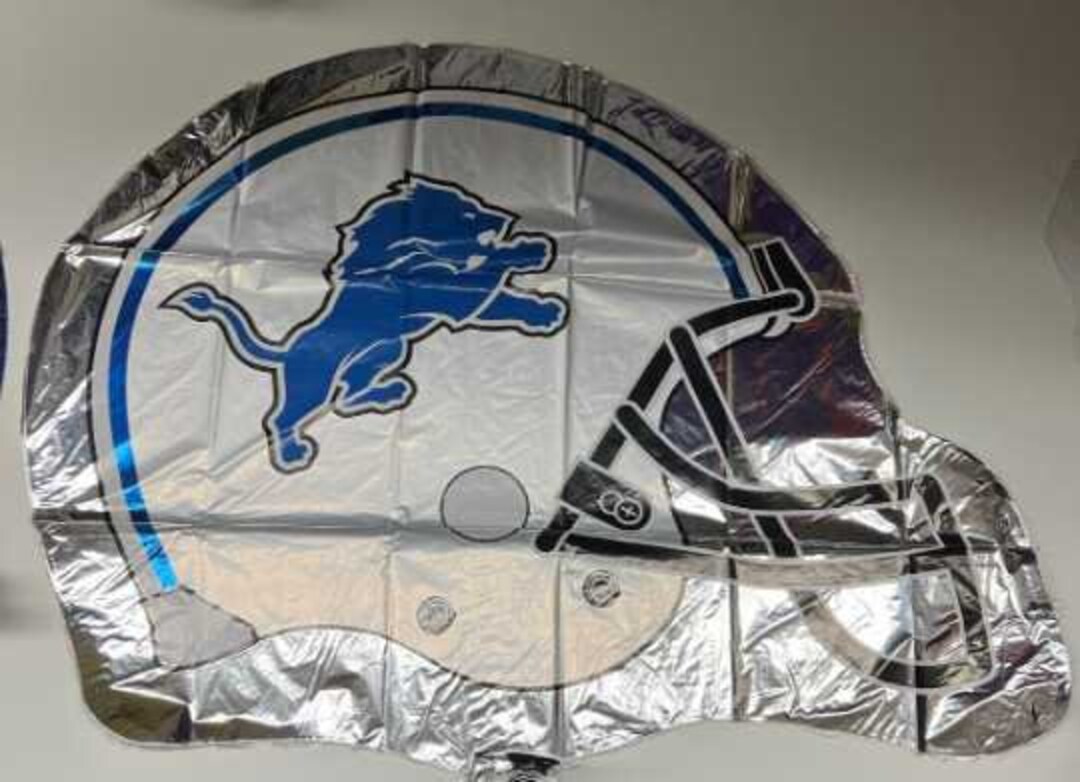 26" DETROIT LIONS Helmet Balloon - Party Supplies Decorations Foil ...