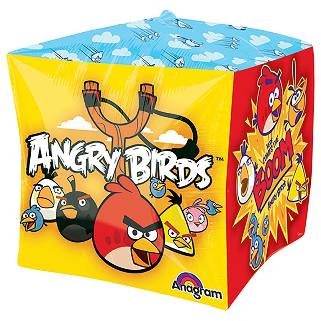 15 Inch Angry Birds Cubez Anagram Foil Mylar Balloon - Party Supplies ...