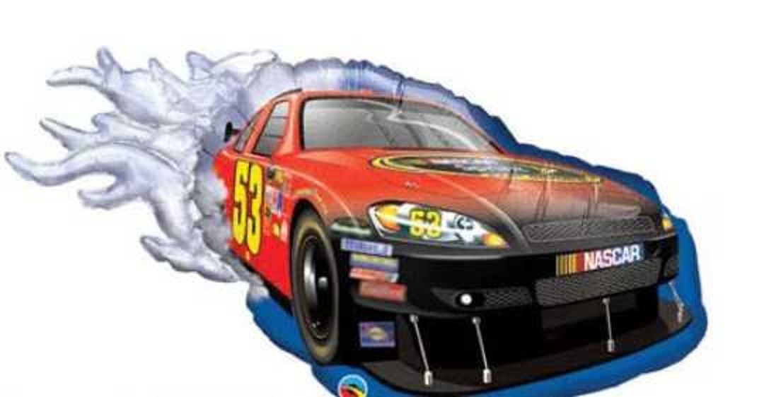 36" RED NASCAR VEHICLE Balloon - Large Shape Foil Mylar Balloon - Party ...