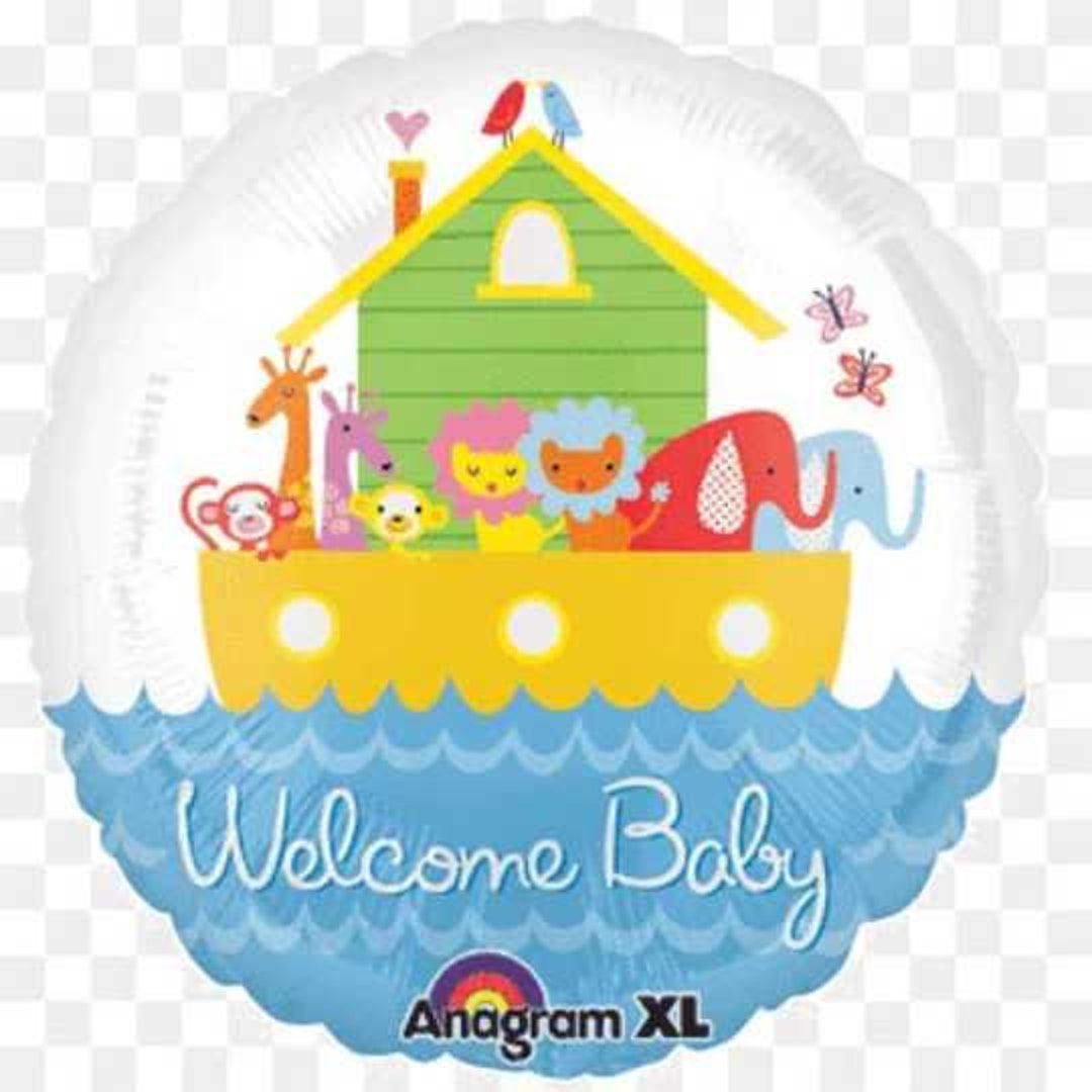 18" WELCOME BABY NOAH'S Ark Balloon - Party Supplies Decorations Foil ...