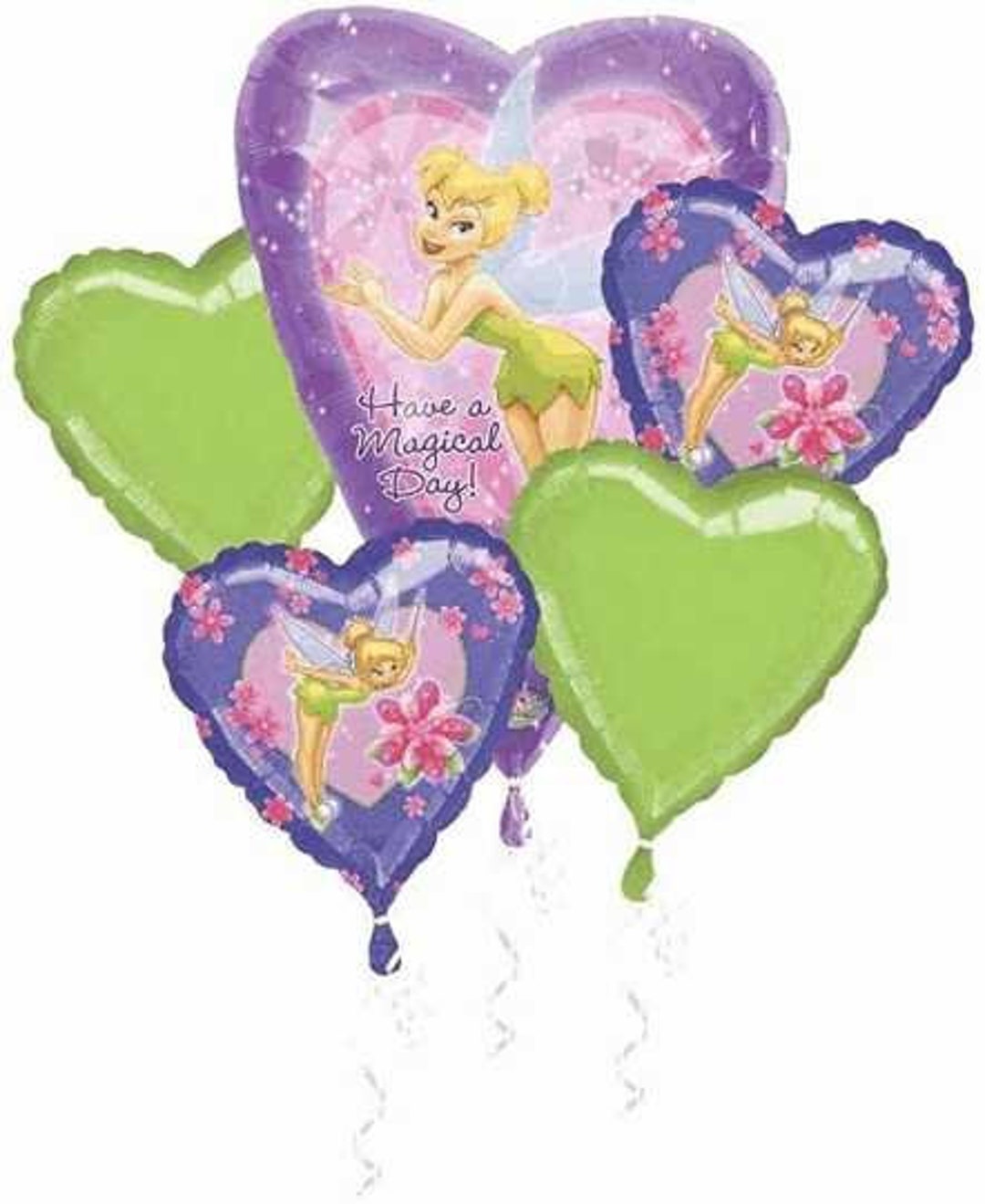 MAGICAL TINKER BELL Balloon Bouquet Kit Party Supplies Decorations Foil ...