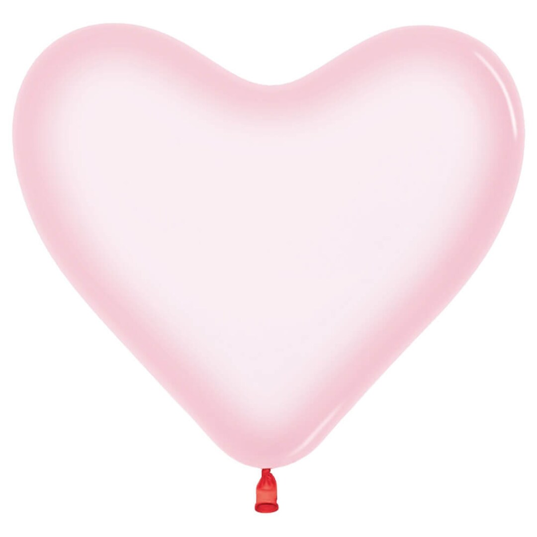 11 Inch Sempertex Hearts Crystal Pastel Pink Latex Balloons Party ...