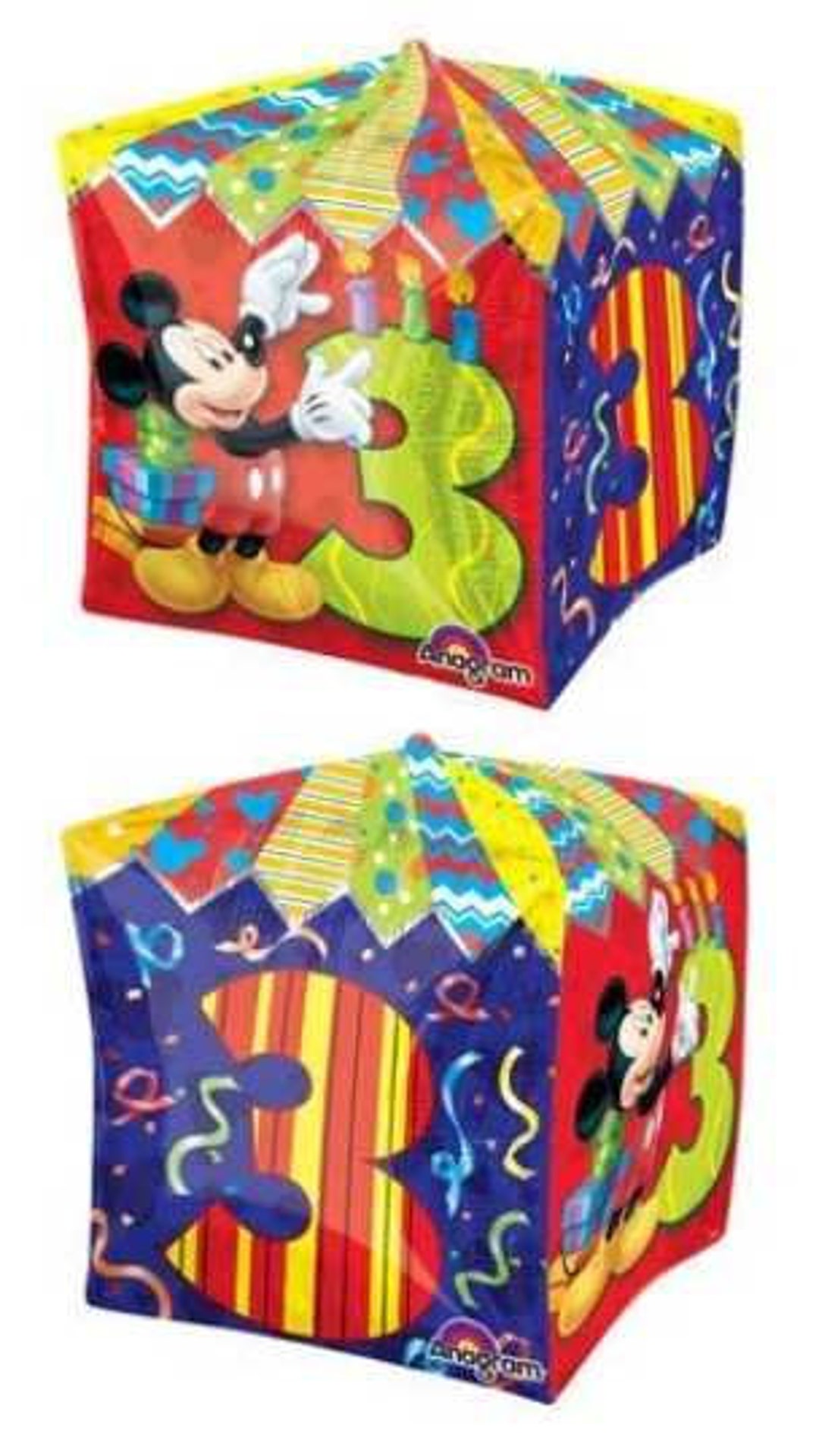 15 Inch MICKEY MOUSE CUBEZ Balloon - Party Supplies Decorations Foil ...