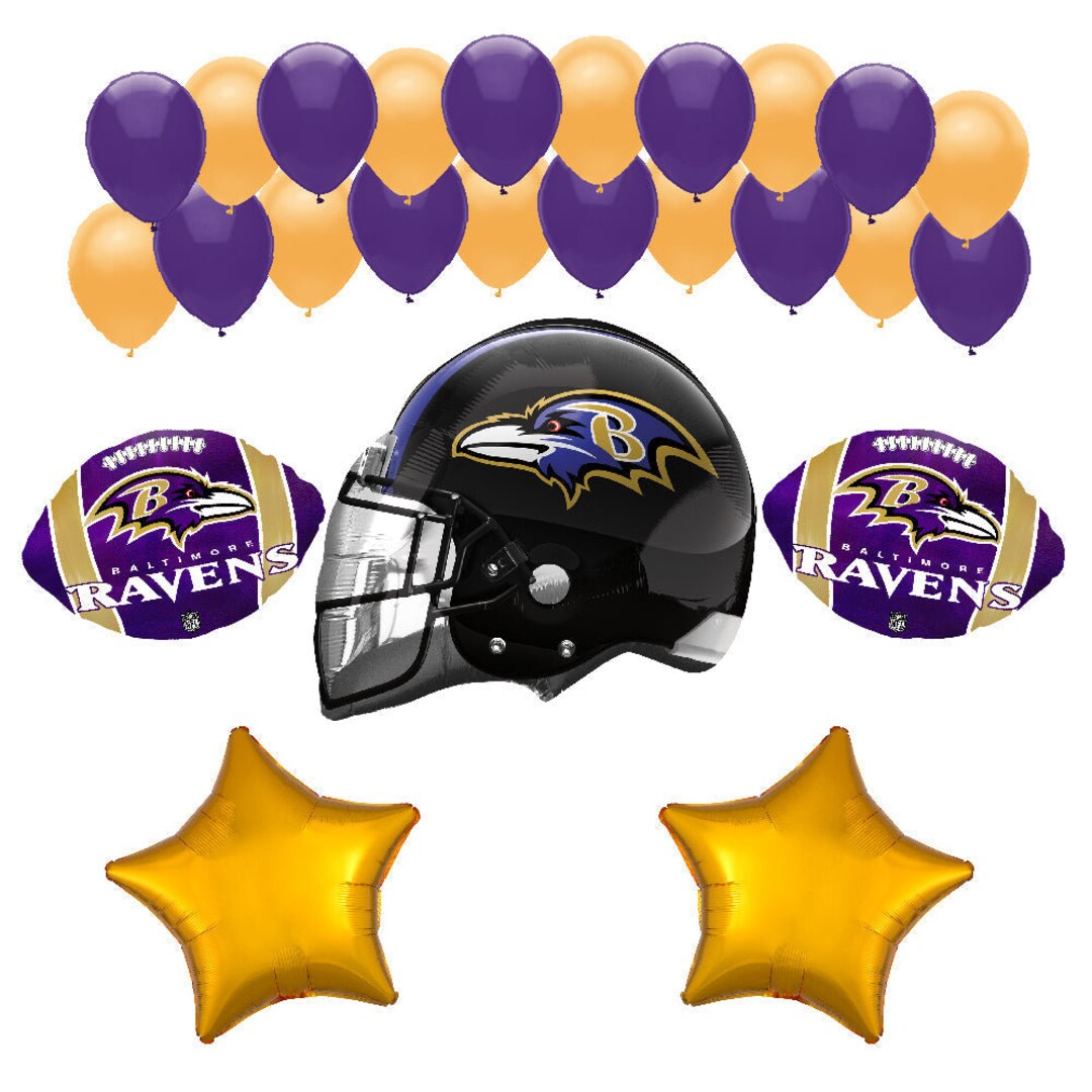 BALTIMORE RAVENS - MEGA Football Party Balloon Kit - Party Supplies ...