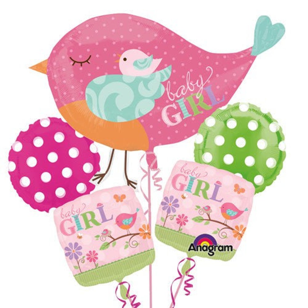 Baby Girl Tweety Birds Anagram Balloon Bouquet Kit (5 Piece) - Party ...